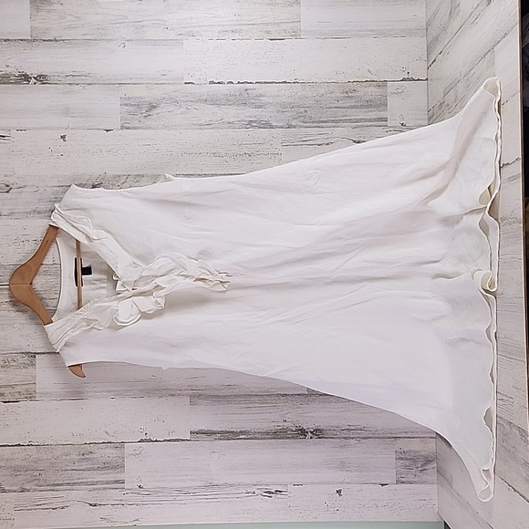 Ashley Stewart | Dresses | Ashley Stewart Cream Ivory Linen Blend ...